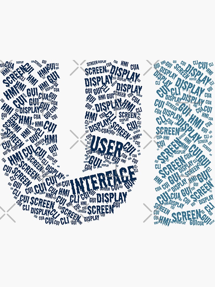 "UI - word cloud (light)" Sticker by topgift | Redbubble