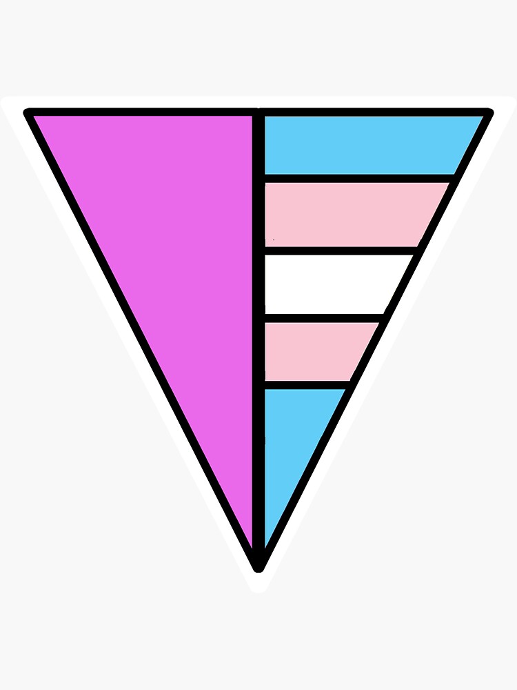 "Transgender Pride Flag Triangle" Sticker for Sale by PorcelainLies ...