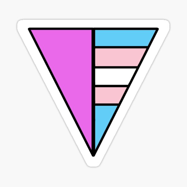 "Transgender Pride Flag Triangle" Sticker for Sale by PorcelainLies ...