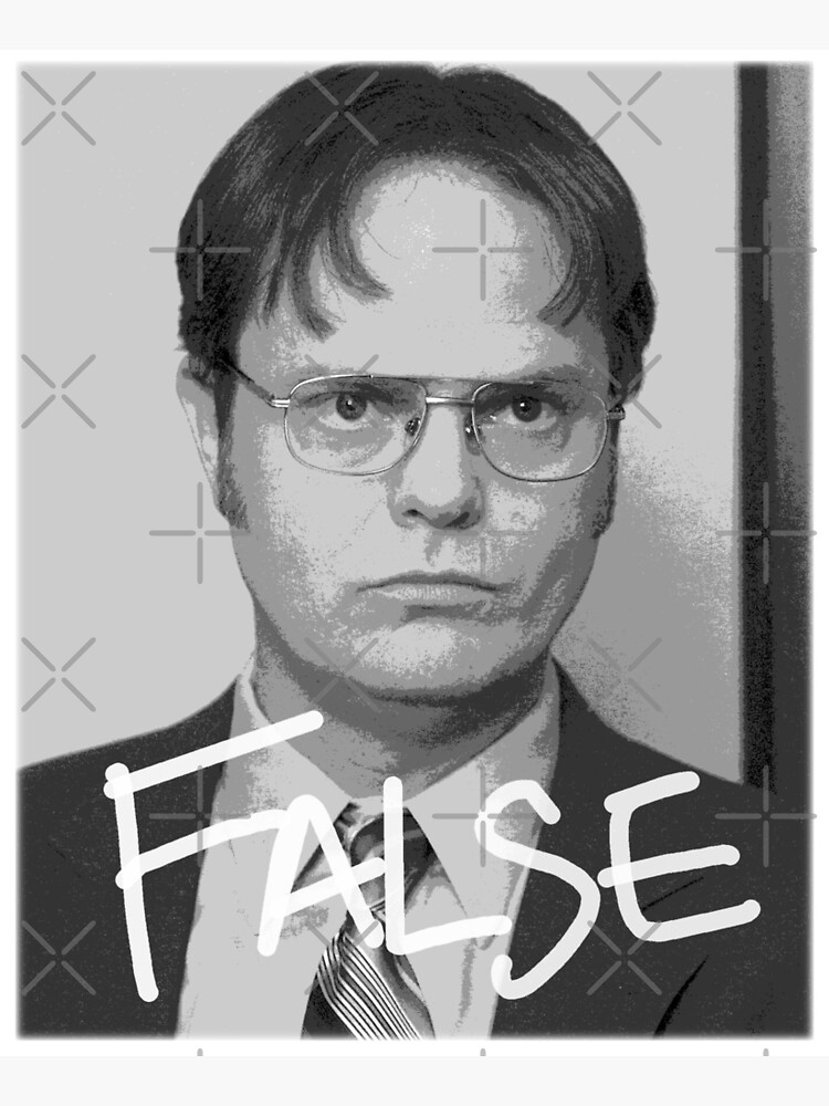 "Dwight Schrute: False" Canvas Print for Sale by buckwild | Redbubble