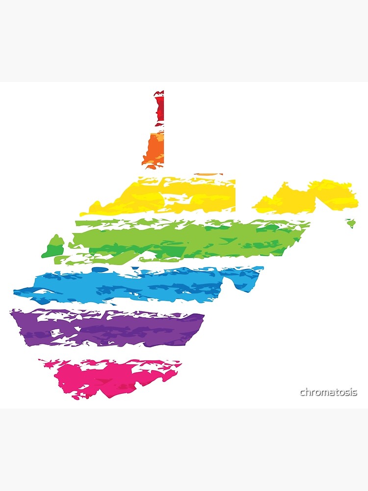 "west virginia color strokes" Poster by chromatosis | Redbubble