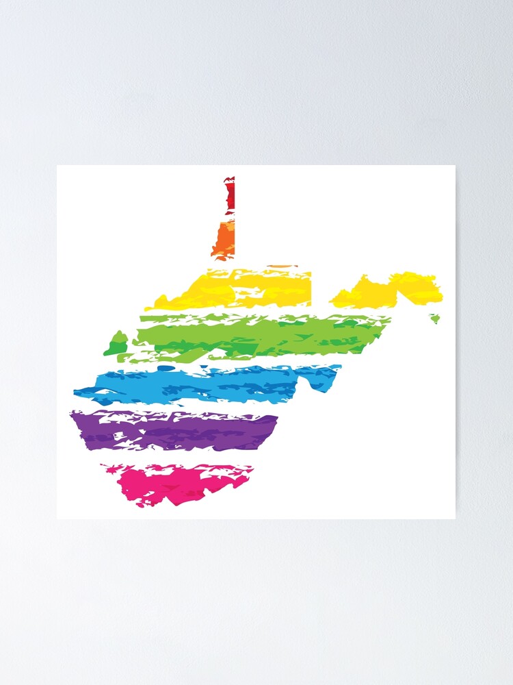 "west virginia color strokes" Poster by chromatosis | Redbubble