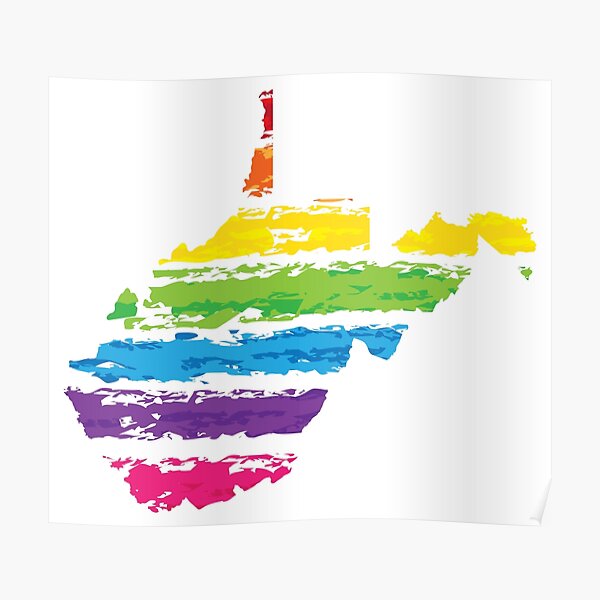 "west virginia color strokes" Poster by chromatosis | Redbubble