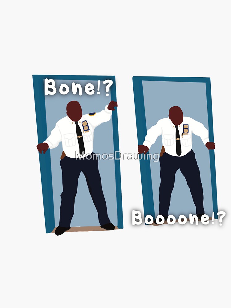 "B99 - CAPTAIN HOLT BONE!" Sticker by MomosDrawing | Redbubble