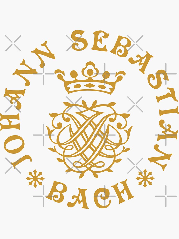 Pegatina «Johann Sebastian Bach - Monograma - 01» de Chokullov | Redbubble