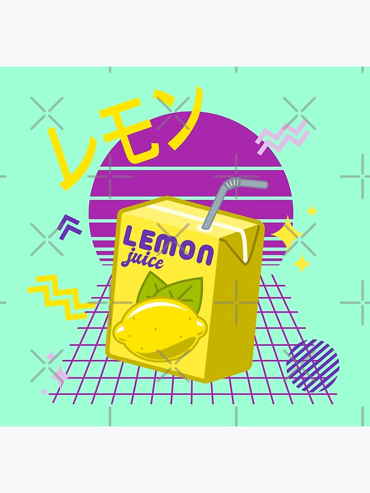 "90s Japanese Kawaii Lemon Juice Box" Poster for Sale by PanosTsalig ...