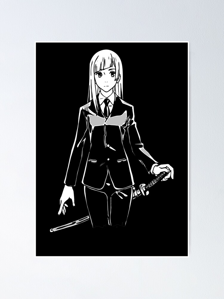 Poster « Kasumi Miwa - Jujutsu Kaisen * Noir & Blanc * », par MnA ...