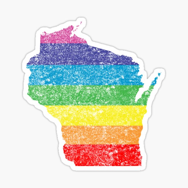"wisconsin rainbow" Sticker for Sale by chromatosis | Redbubble