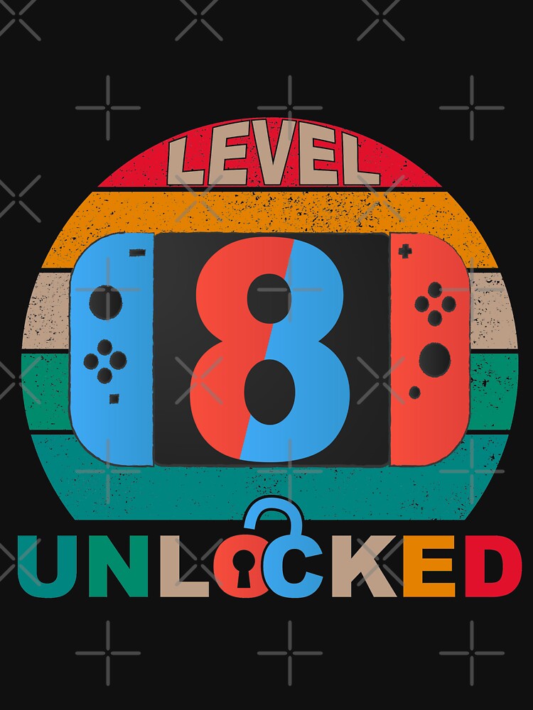 "Level 8 Unlocked ,Gaming birthday, video game birthday, 8th Birthday ...