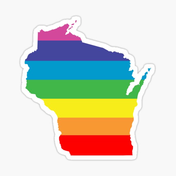 "wisconsin rainbow" Sticker by chromatosis | Redbubble