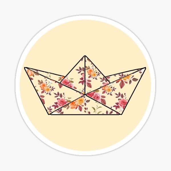 "PAPER BOAT " Sticker for Sale by PHFurukawa | Redbubble
