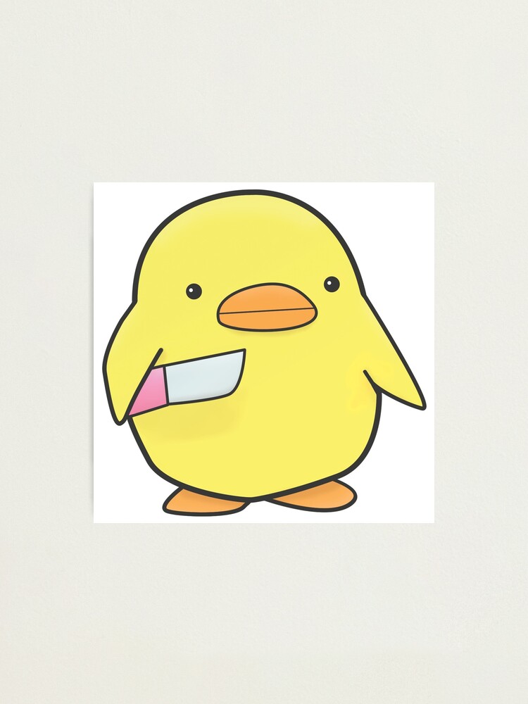 Lámina fotográfica «Pato lindo con cuchillo | Animales con cuchillos de ...