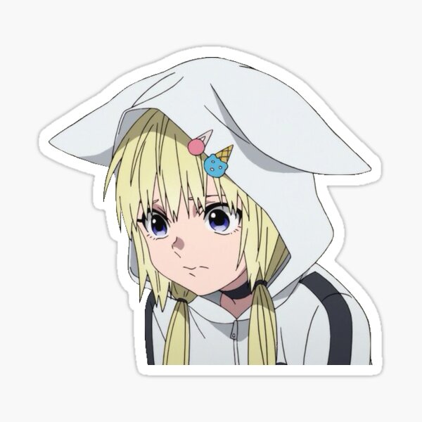 "Cute Girl Anime (Pink BG)" Sticker for Sale by FilipeFerreira | Redbubble