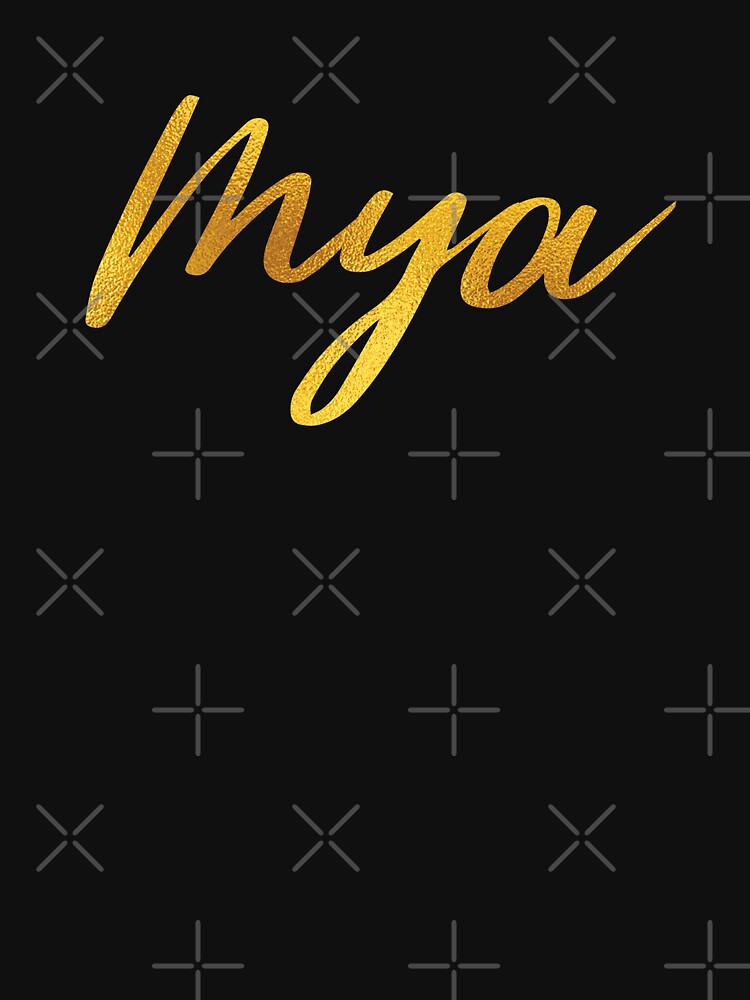 "Mya Name Hand Lettering in Faux Gold Letters" T-shirt by PixelOnFire ...