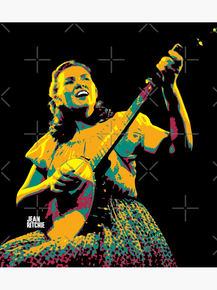 "Jean Ritchie. Jean Ruth Ritchie. Mother of Folk v2" Sticker for Sale ...