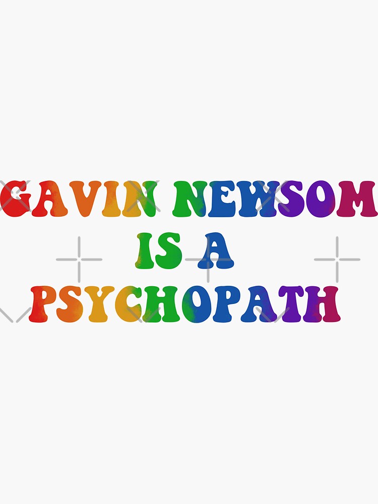 "Gavin Newsom " Sticker by bgreenhalgh | Redbubble