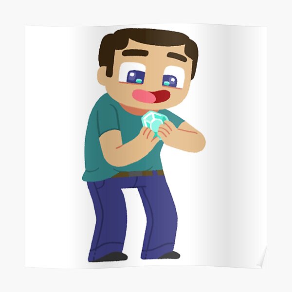 "Animated Minecraft Steve" Poster for Sale by JimmyDean007 | Redbubble