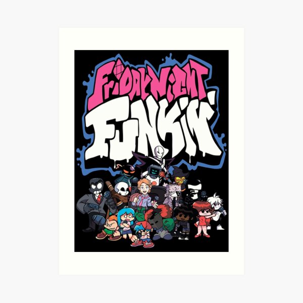 "FNF characters + Mod characters " Art Print for Sale by AbrekArt ...