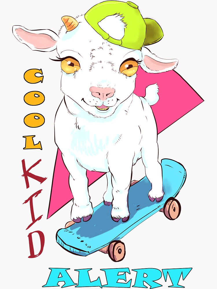 "Cool Kid Alert " Sticker for Sale by Crocuta | Redbubble