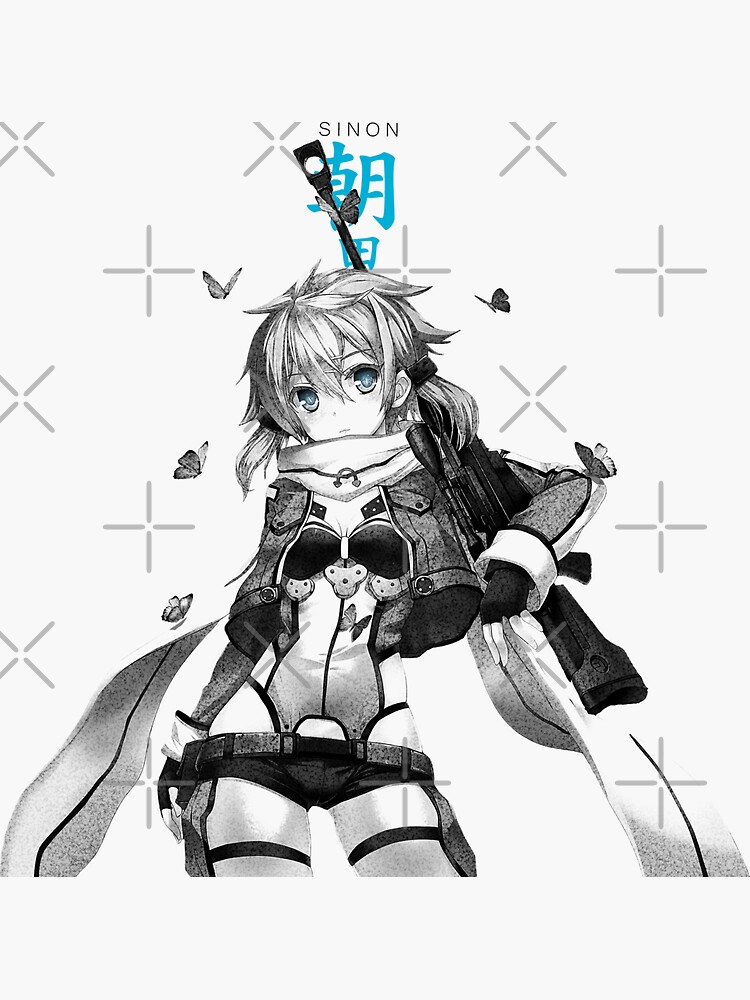 "Nuar Sinon and butterflies" Sticker for Sale by Everkar | Redbubble