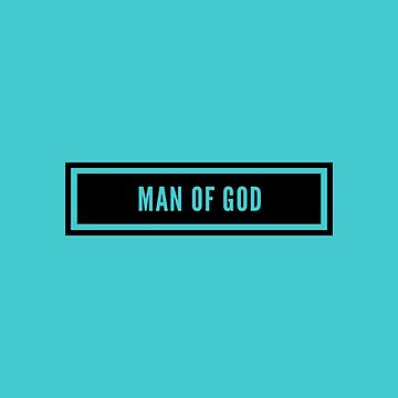 "Man of God - Christian Clothing, Faith cloth" Sticker for Sale by ...