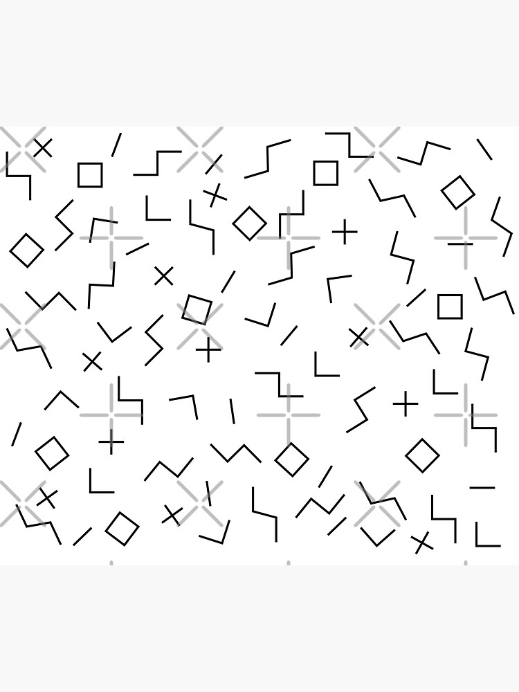 "90s Confetti Pattern Monochrome" Sticker for Sale by ArashiiGames ...