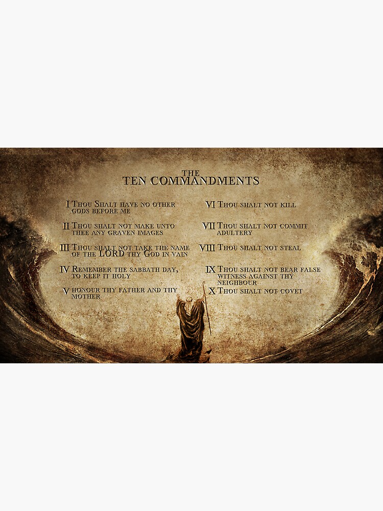 "10 Commandments" Sticker for Sale by saved2serve | Redbubble
