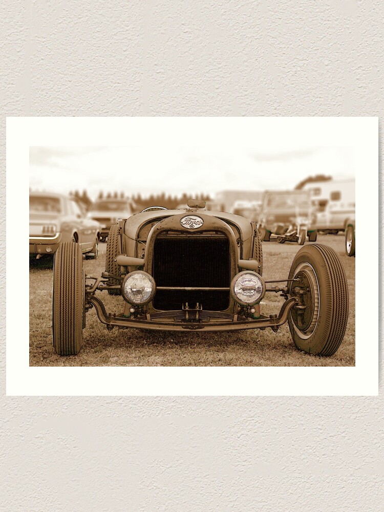 "Vintage Rat Rod" Art Print for Sale by Rikko | Redbubble