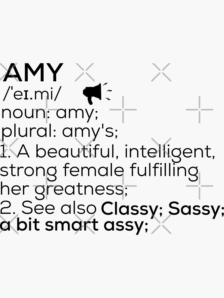 "Amy Name Definition" Sticker for Sale by Teelogic | Redbubble