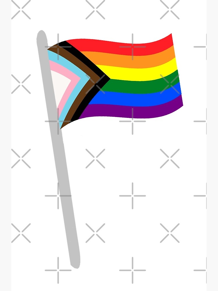 "Waving Trans + BIPOC Inclusive LGBTQ+ Pride Flag (with White ...