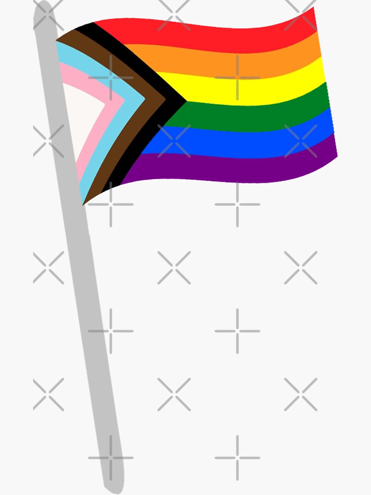 "Waving Trans + BIPOC Inclusive LGBTQ+ Pride Flag (with White ...