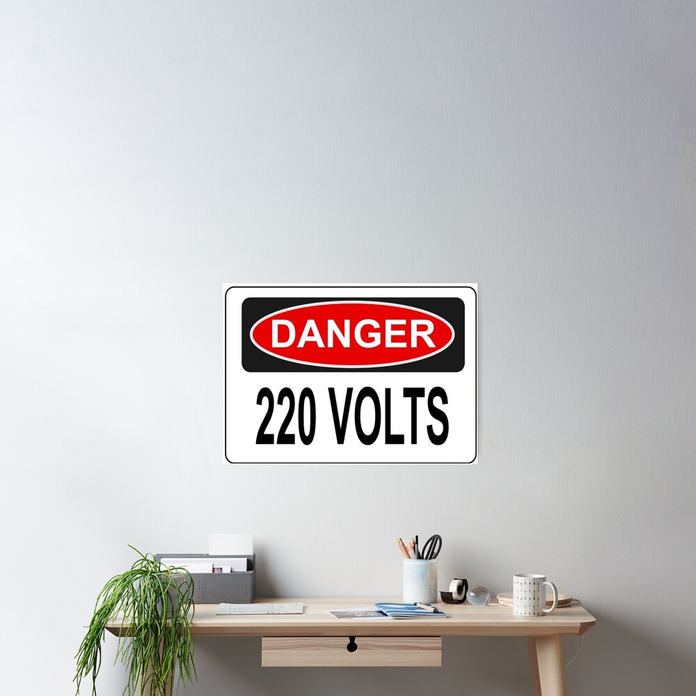 "Danger Electricity Warning 220 volts" Sticker for Sale by TamGustam ...