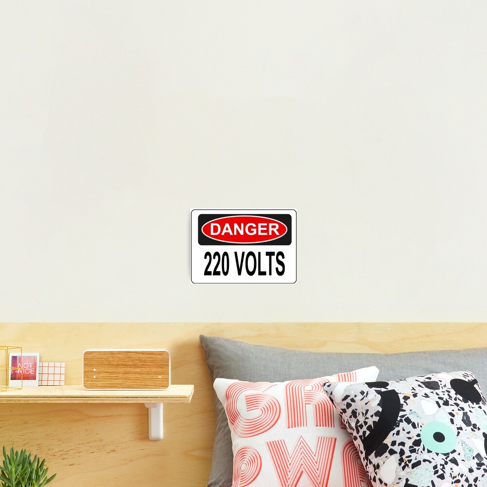 "Danger Electricity Warning 220 volts" Sticker for Sale by TamGustam ...