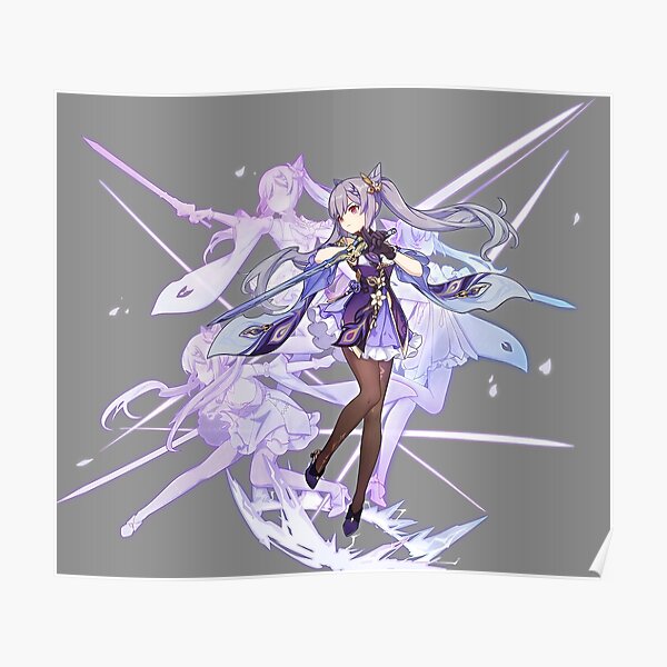 Poster « Genshin Impact - Souhait du personnage officiel de Keqing ...