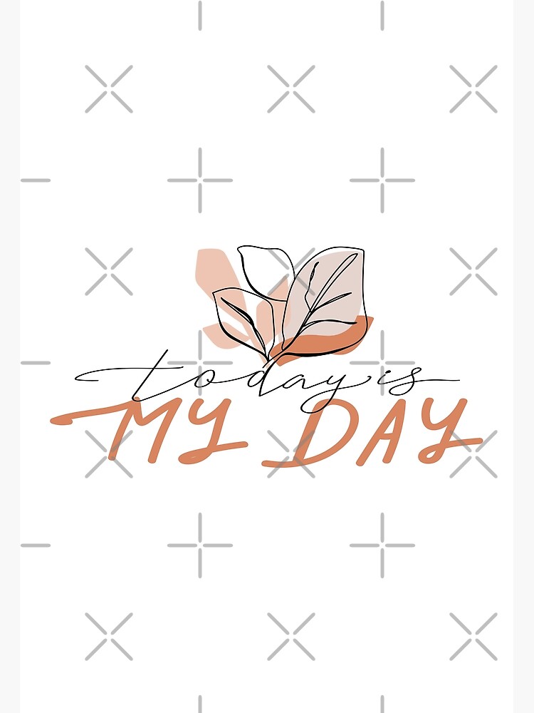 "One line leaves with abstract shapes and stylish lettering. Typography ...