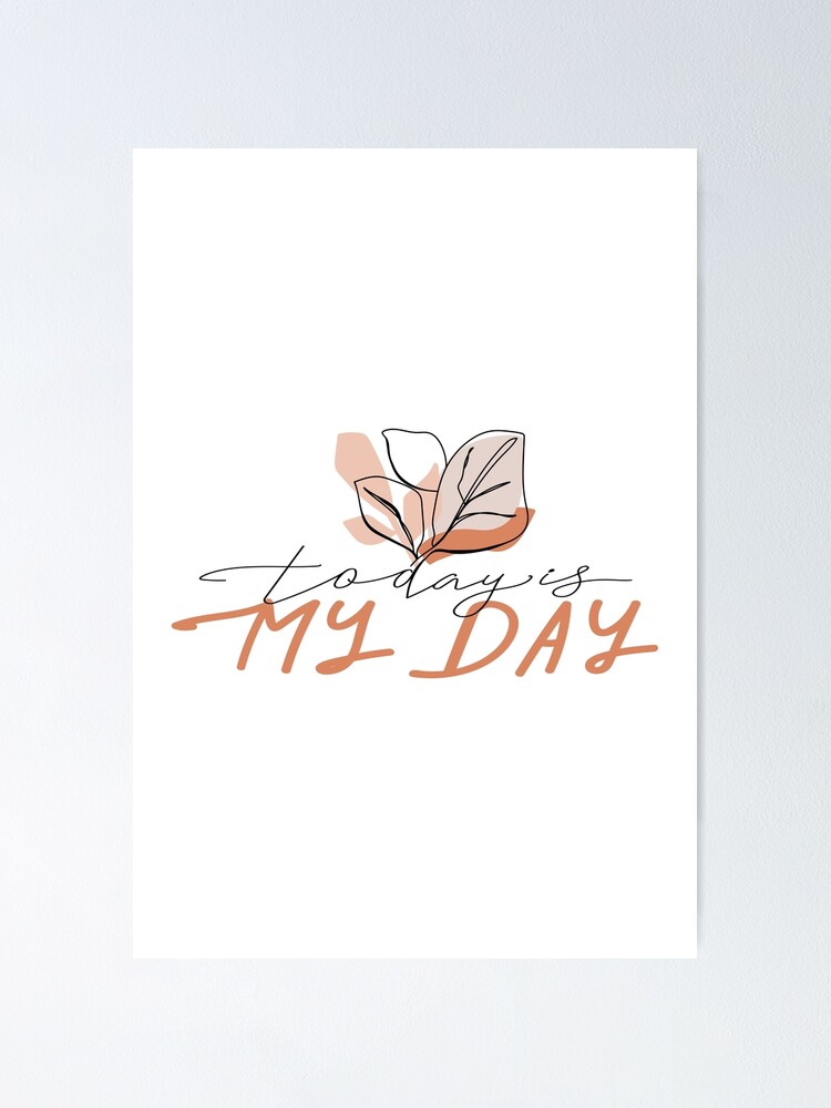 "One line leaves with abstract shapes and stylish lettering. Typography ...