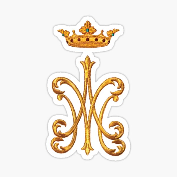 "Fun Catholic gifts - Ave Maria Monogram symbol white | catholic gift ...