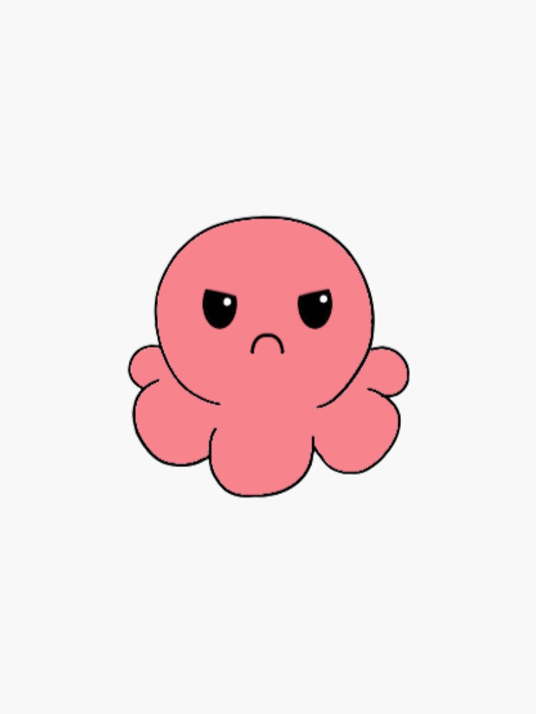 "angry octopus" Sticker for Sale by applejackeroni | Redbubble