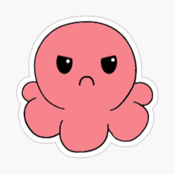 "angry octopus" Sticker for Sale by applejackeroni | Redbubble