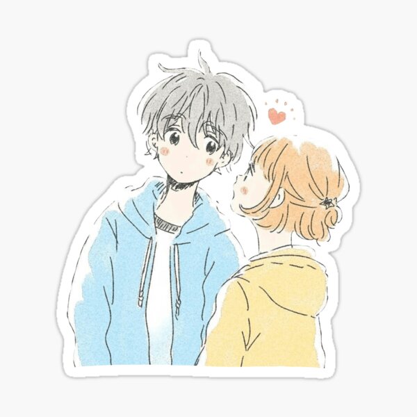 "Sweet Anime Couple" Sticker for Sale by Clumsyx3 | Redbubble