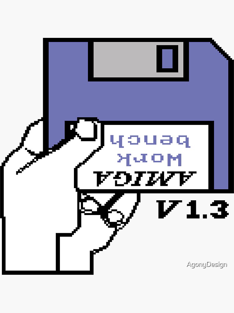 "Amiga Logo" Sticker for Sale by AgonyDesign | Redbubble