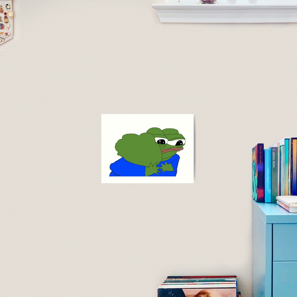 "Pepe the frog hug, meme" Art Print for Sale by Alex-62 | Redbubble