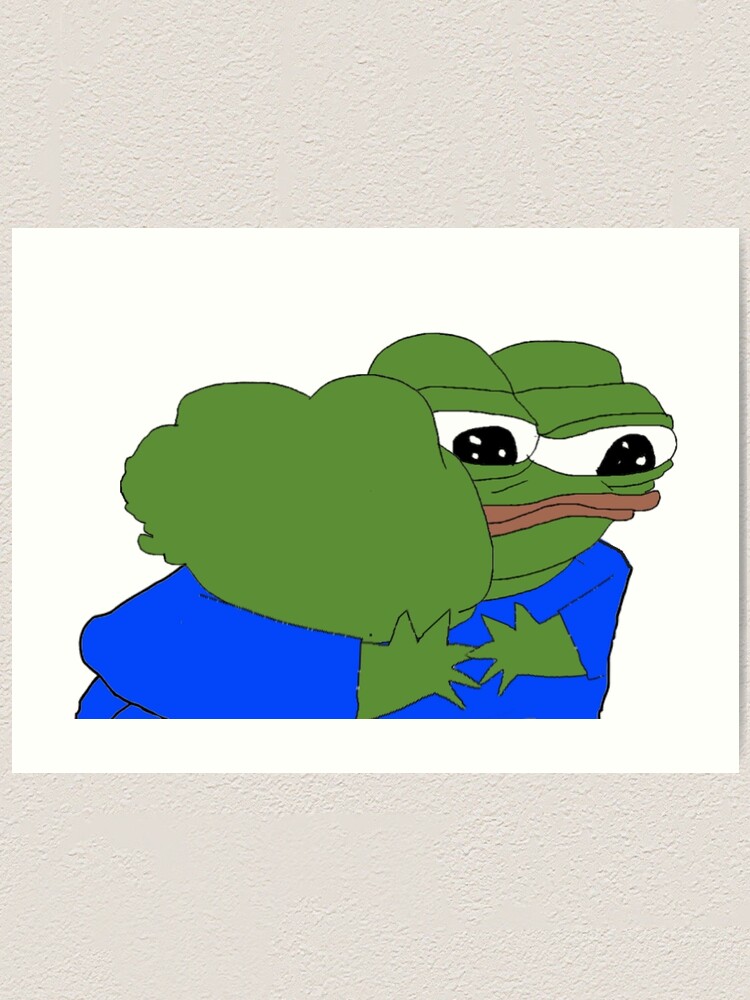 "Pepe the frog hug, meme" Art Print for Sale by Alex-62 | Redbubble