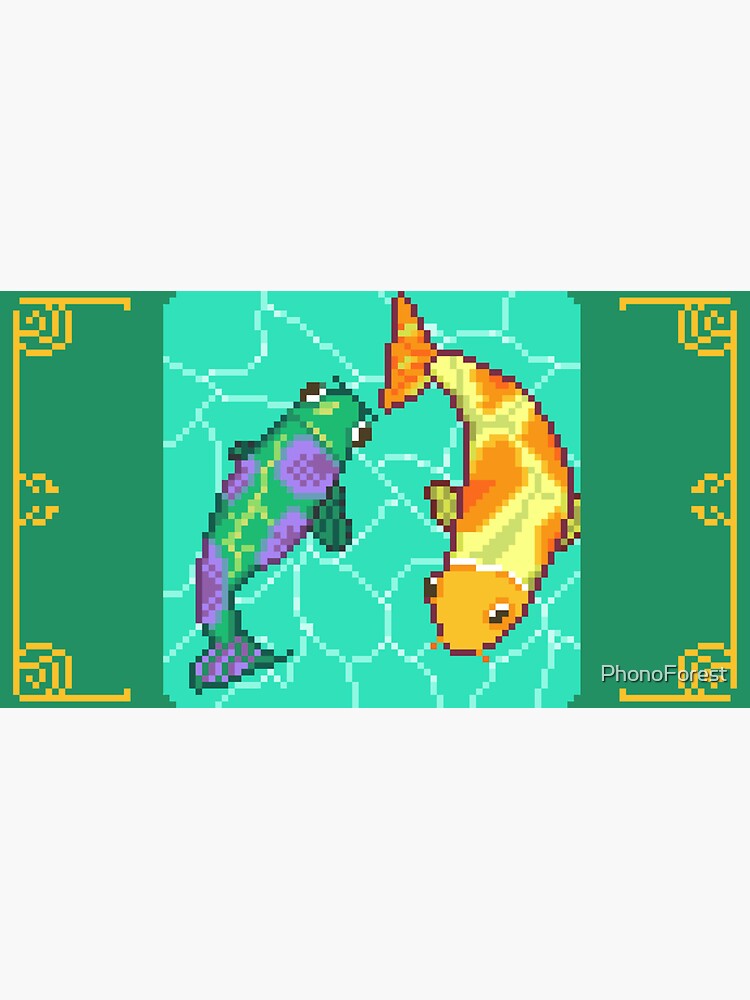 "Pixel Koi Fish" Sticker for Sale by PhonoForest | Redbubble