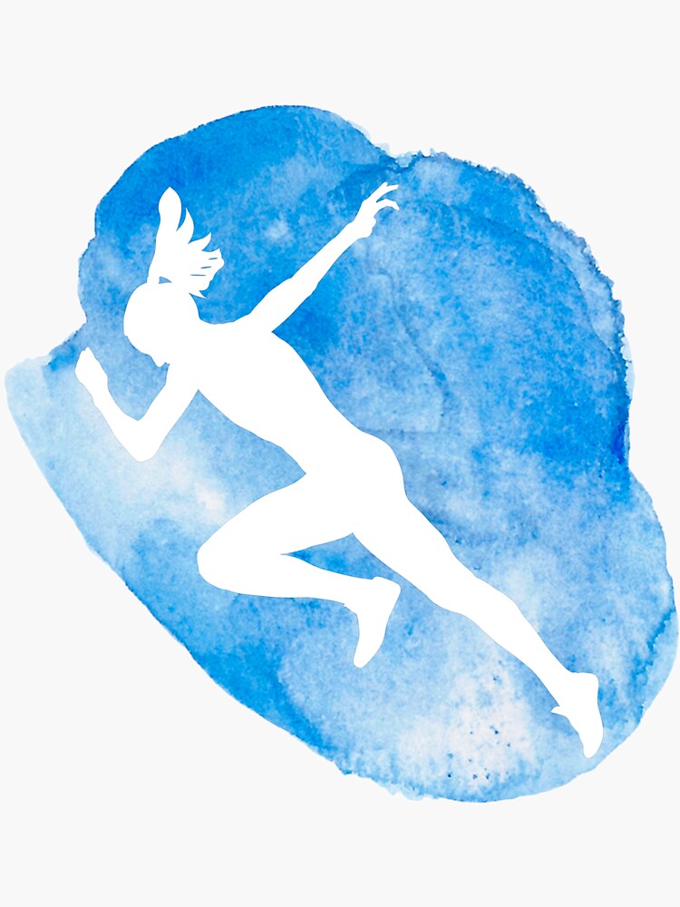 "Running Girl " Sticker for Sale by RaquelDeneth | Redbubble