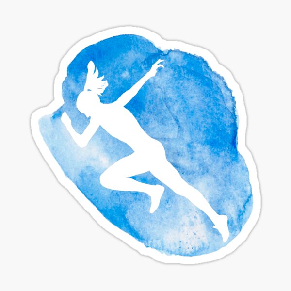 "Running Girl " Sticker for Sale by RaquelDeneth | Redbubble