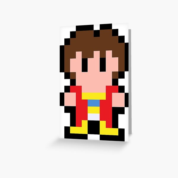 Tarjetas de felicitación for Sale con la obra «Pixel Alex Kidd» de ...