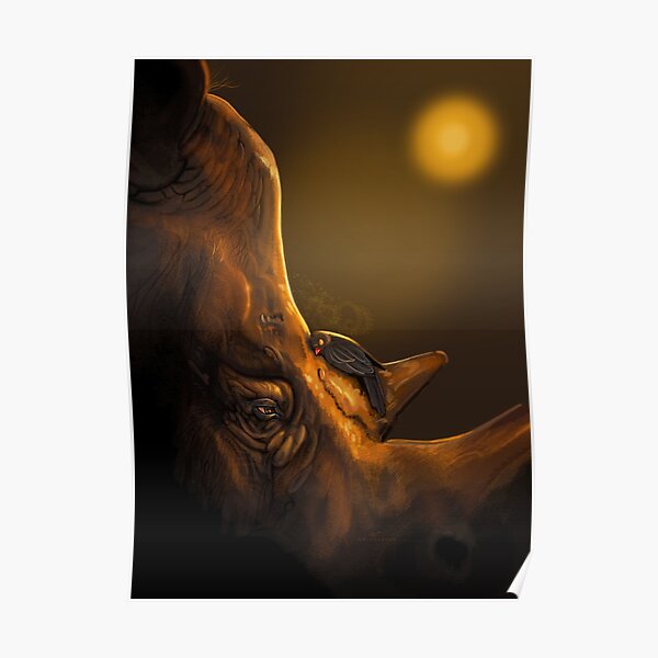 "Rhino Love" Poster by AK-Hevonen | Redbubble