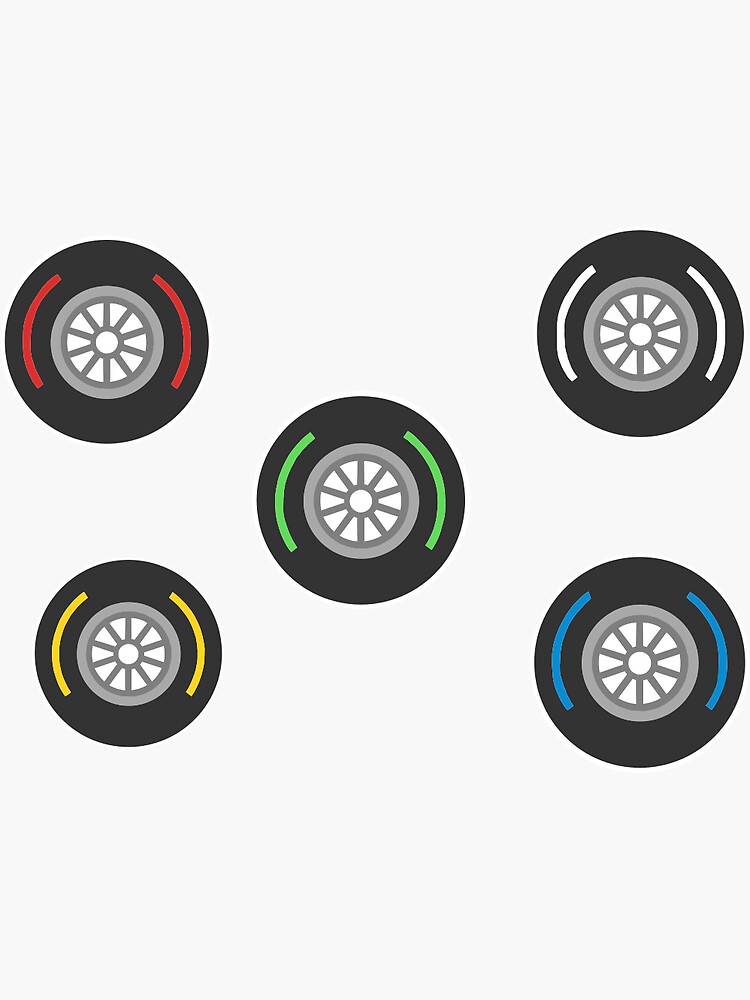 "Tyre Sticker Bundle " Sticker for Sale by Abbiefig | Redbubble