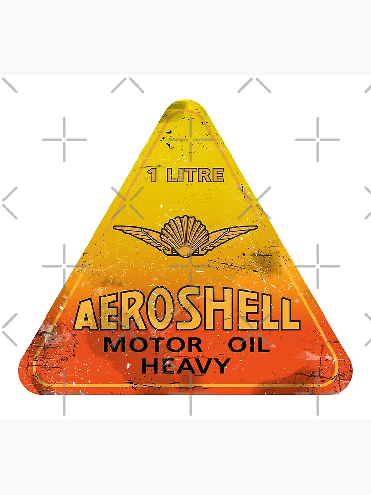 "Aeroshell motor oil triangular sign" Poster by Ploxd | Redbubble